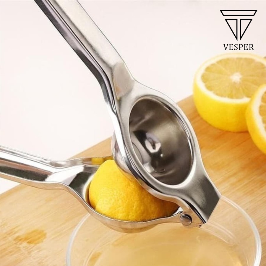Jual perasan jeruk lemon manual / lemon squeezer press stainless steel ...