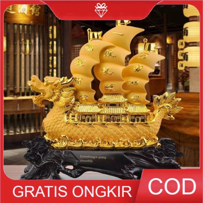 Jual Pajangan Perahu Naga - Dekorasi Tahun Naga - Kado Mewah Unik P207 ...