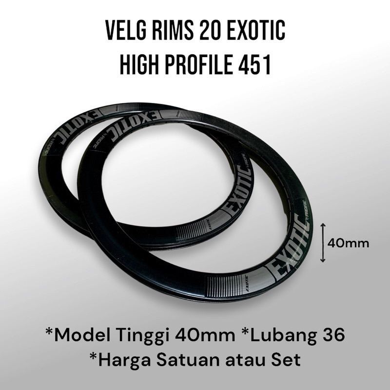 Jual Velg Rims 20 Inch 36 Hole Exotic Double Wall High Proflei | Shopee ...
