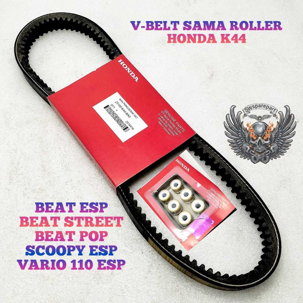 Jual V-BELT SAMA ROLLER HONDA K44 BEAT ESP KUALITAS ORIGINAL HONDA AHM ...