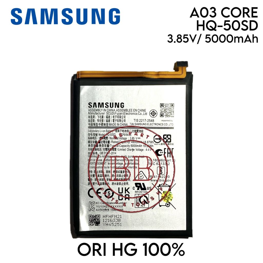 Jual Baterai Original 100% - HQ-50SD / HQ50SD / Samsung Galaxy A03 Core ...