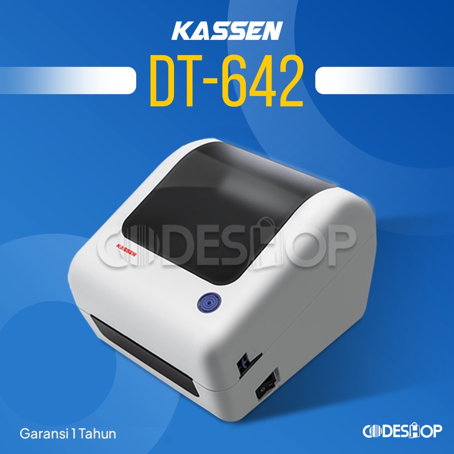 Jual Printer Barcode Kassen DT-642 Cetak Label Thermal (USB+Bluetooth ...