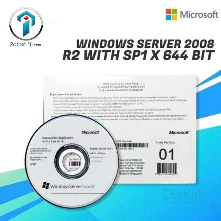 Jual Software Original Windows Server 2008 R2 With Sp1 X 64 Bit ...