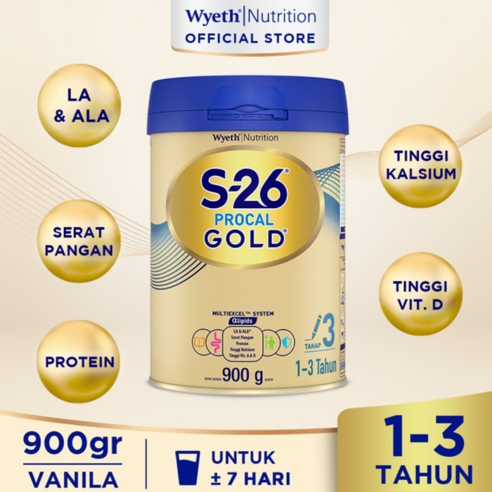 Jual SUSU S-26 PROCAL GOLD 900 GRAM TAHAP 3 USIA 1-3 TAHUN | Shopee ...