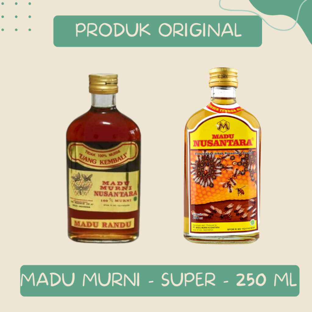 Jual KEMASAN 250 ML - ORIGINAL - MADU SUPER / MURNI - MADU NUSANTARA ...