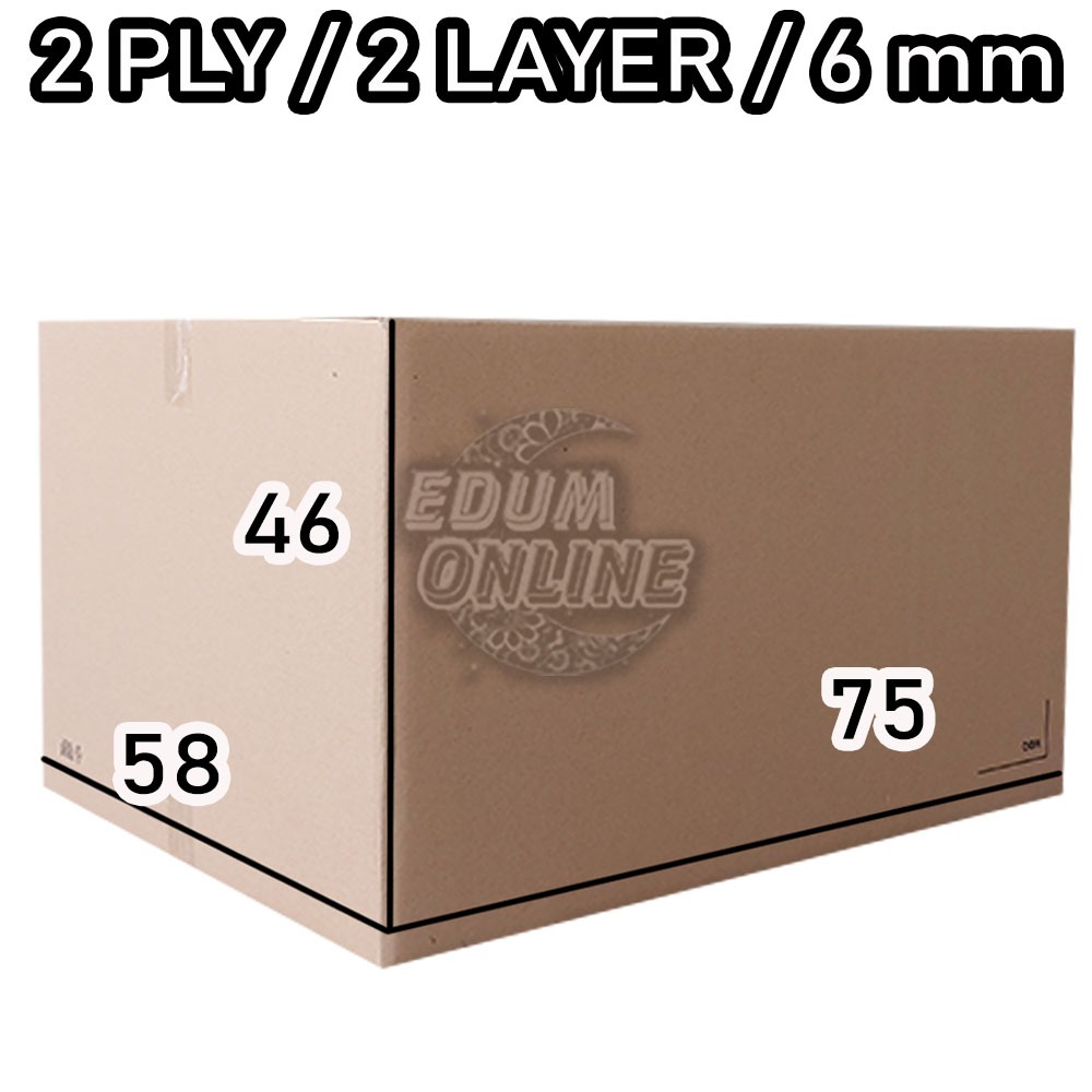 Jual Kardus Polos 2 layer 1 layer Kuat Tebal Box Pindahan Dynaplast 58x34x32 Kantor 1ply 2ply ...
