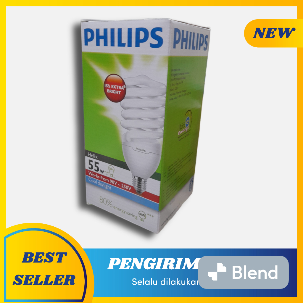 Jual LAMPU PHILIPS SPIRAL/HELIX 55W | Shopee Indonesia