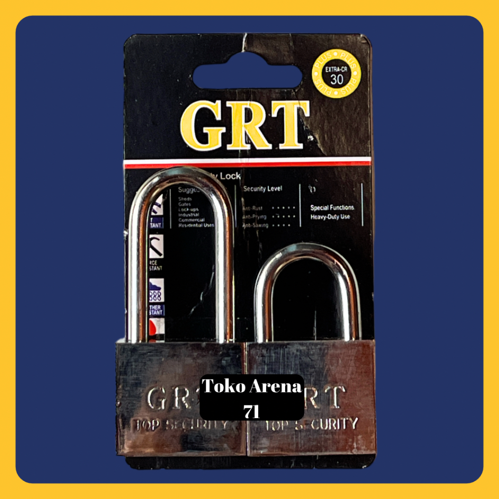 Jual Gembok Putih GRT 30mm Leher Panjang Pendek Gembok Rumah Gembok ...