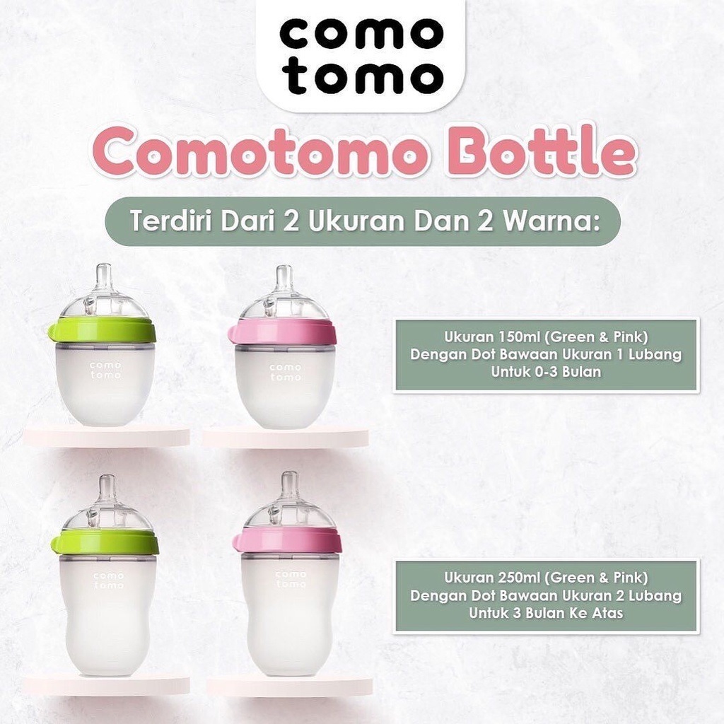 Jual Comotomo Baby Bottle All Varian Comotomo Single Pack Como Tomo ...