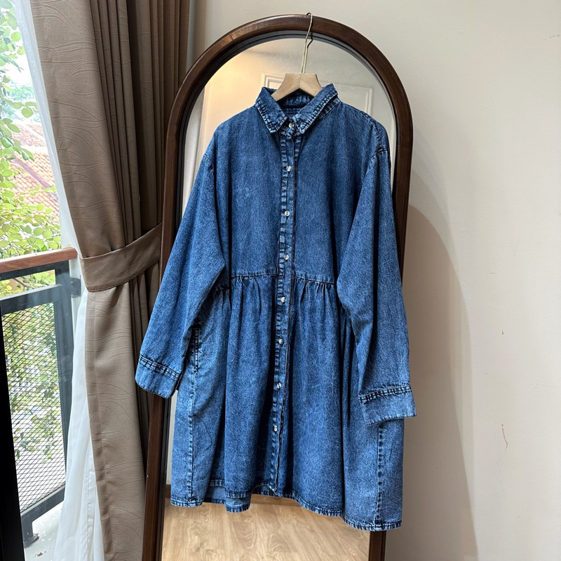 Jual Nadya Tunik Jeans By Jasminescraft | Shopee Indonesia