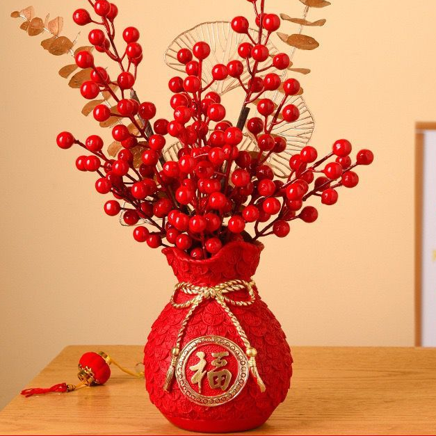 Jual Money Vase Flower Vas Bunga Imlek Fu Flower Vas Pot Bunga CNY Vase ...