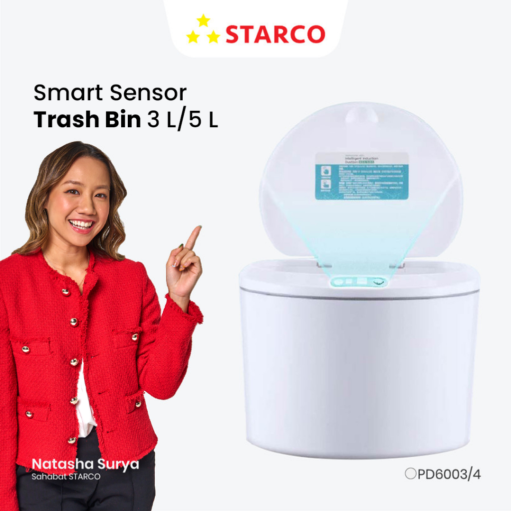 Jual Starco Smart Otomatis Trash Bin Tempat Sampah Tong Sampah Sensor 3L/5L | Shopee Indonesia