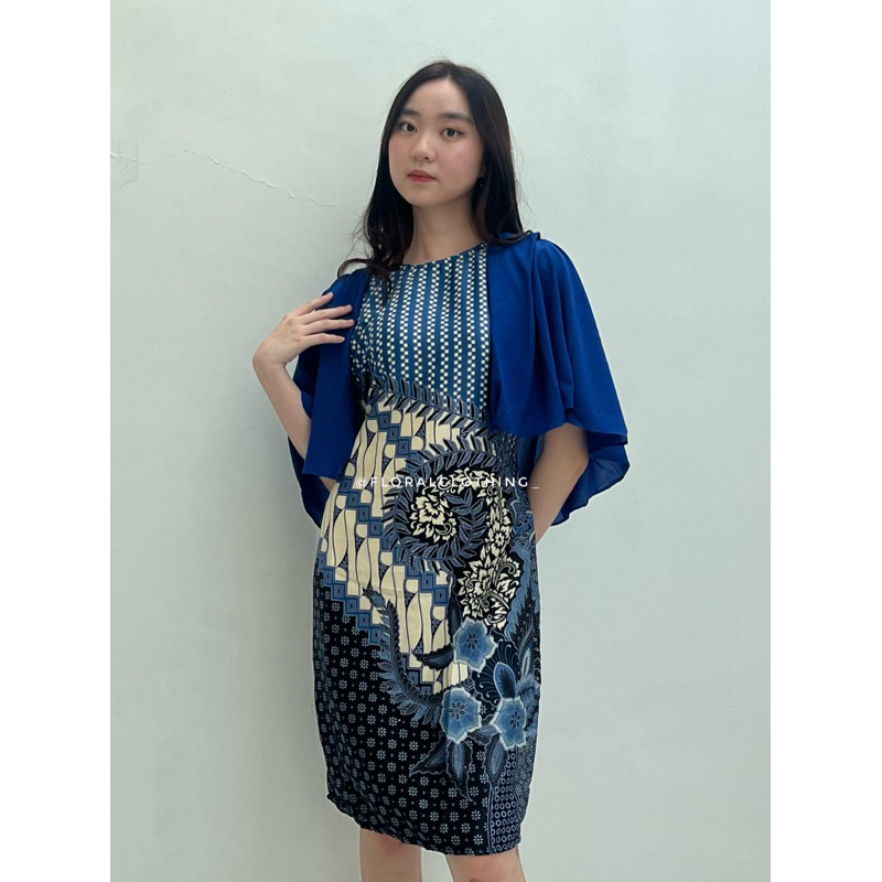 Jual dress batik bahan premium korean look F307 | Shopee Indonesia