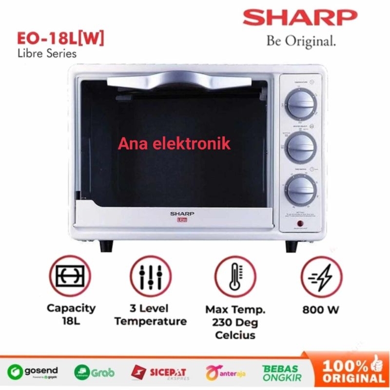Jual OVEN LISTRIK SHARP EO-18BL ( 18L ) | Shopee Indonesia
