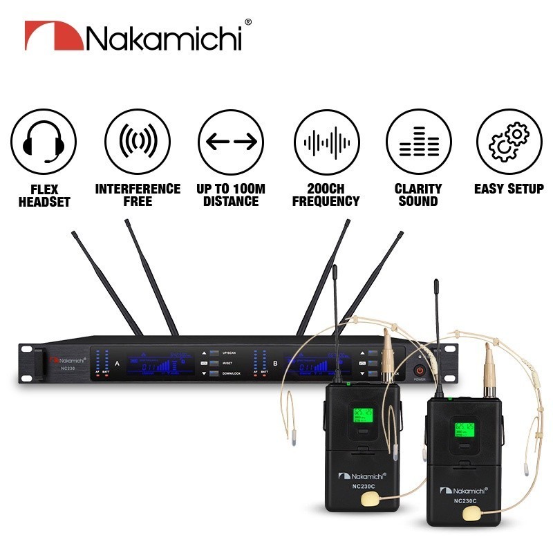 Jual Mic Wireless Nakamichi NC230C / Nakamichi NC 230C / Nakamichi NC ...