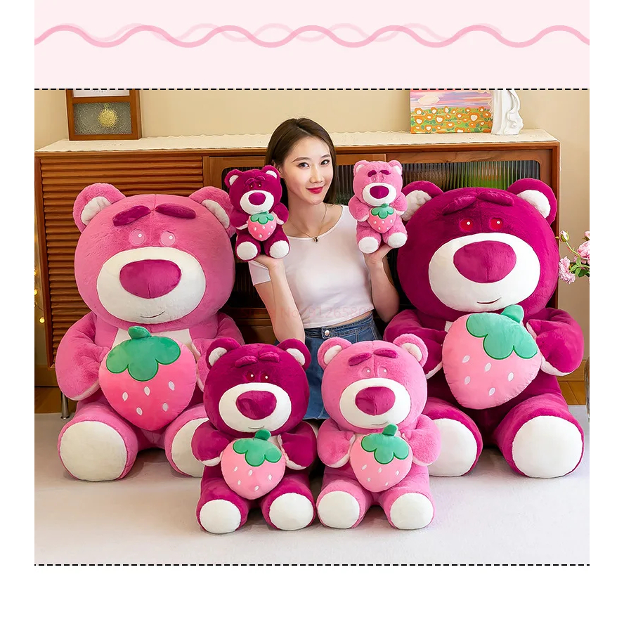 Jual BONEKA teddy BEAR LOTSO Bear PEGANG Strawberry Mainan Anak Mewah ...