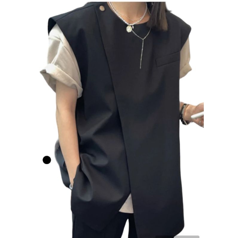 Jual Rompi wanita over size model korea kekinian/long vest wanita/atasan wanita | Shopee Indonesia