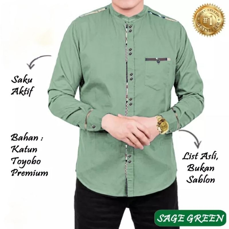 Jual AZIZ - BAJU KOKO KEMEJA KURTA UKURAN S M L XL XXL 3XL JUMBO PRIA LAKI LAKI DEWASA BAPAK ...