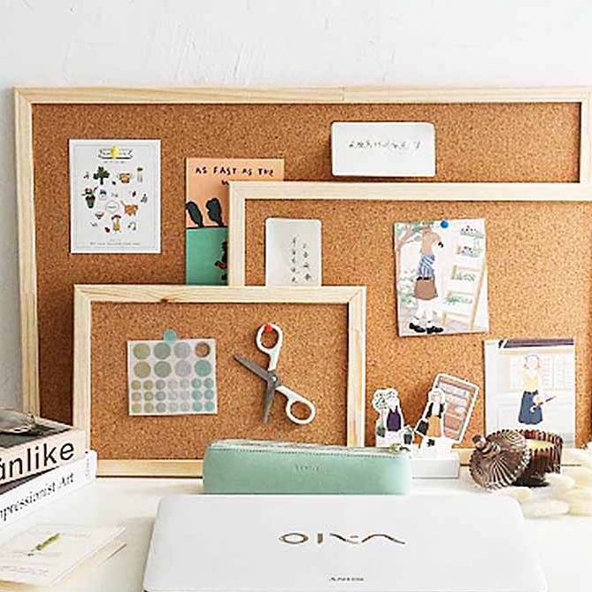 Jual Best Product Note Memo Board Shop papan gabus cork board Wood Wall ...