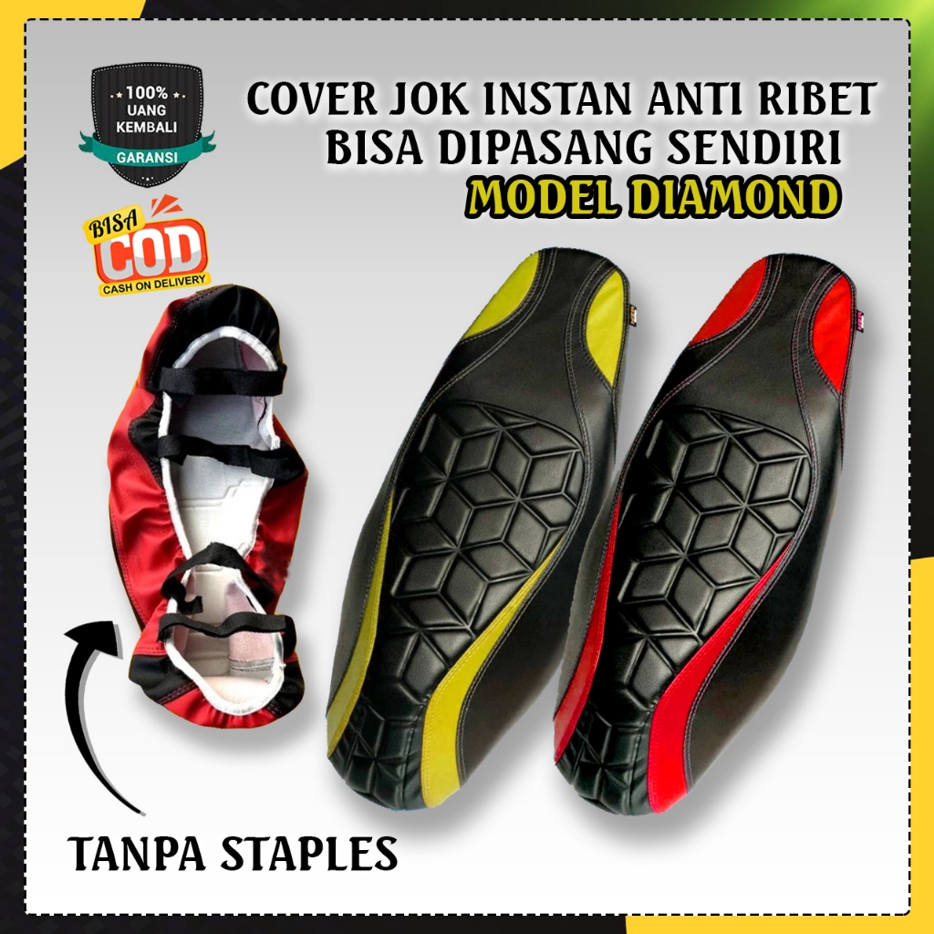 Jual Sarung Kulit Jok motor custom DIAMOND Untuk semua type motor matic ...