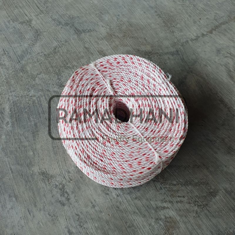 Jual Tali Tampar Q Rope 5 mm Tali Tirai Terpal Kandang Tali Merah Putih ...