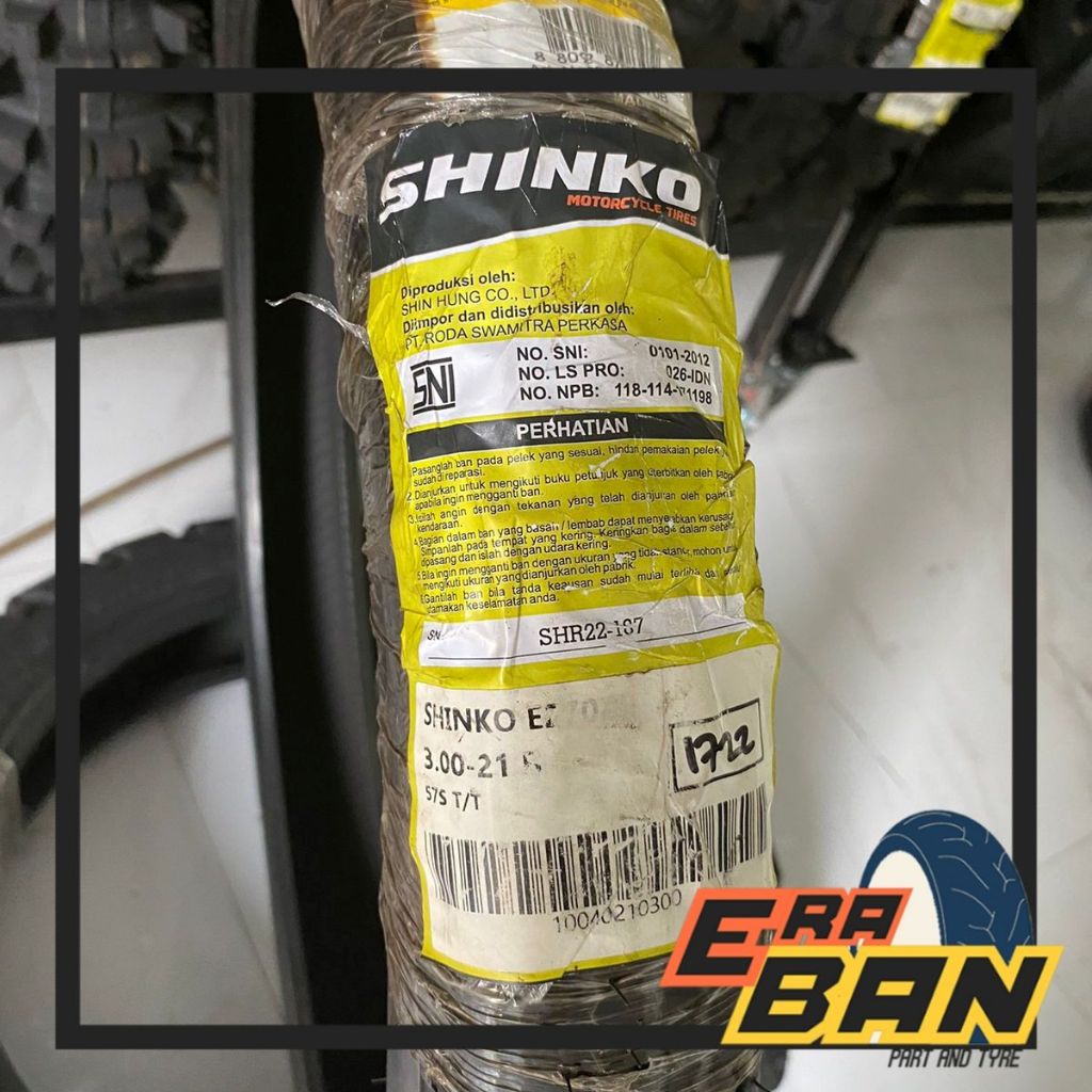 Jual BAN LUAR SHINKO E270 B 300 RING 21 TUBETYPE | Shopee Indonesia