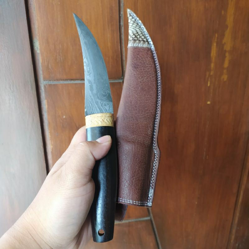 Jual pisau badik skinning boning persia damascus knife hunting koleksi ...