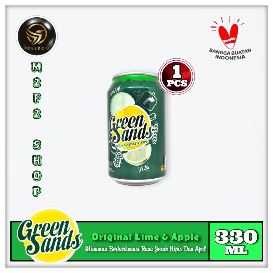 Jual Green Sands Lime Apple Minuman Bersoda Kaleng | Can - 330 ml ...