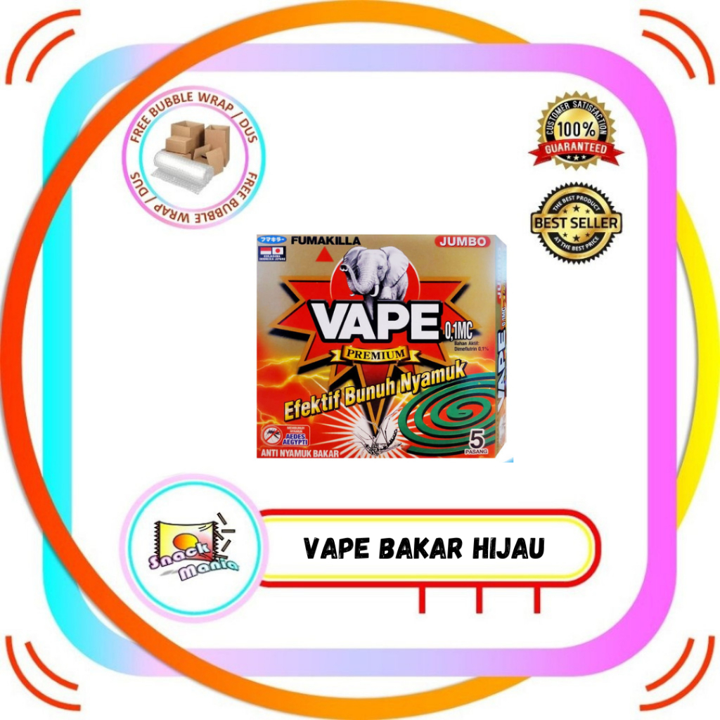 Jual Fumakilla Vape Jumbo Premium HIJAU 5 Pcs 150 gr Obat Anti Nyamuk ...
