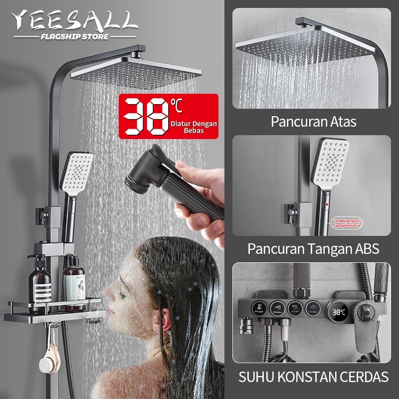 Jual Shower Kamar Mandi 4 Dalam 1 Set Shower Termostatik Dengan Faucet ...