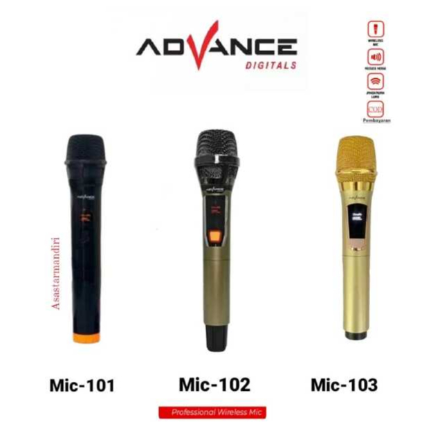 Jual Mic Wireless/Microphone Wireless Advance/Mic Tanpa Kabel Free ...