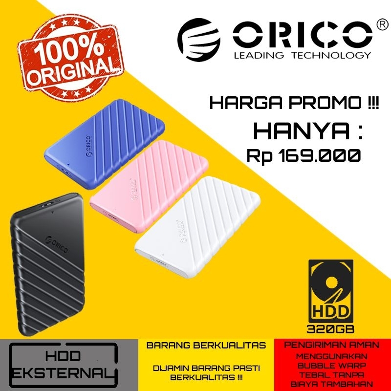 Jual HDD HARDISK EXTERNAL EKSTERNAL ORICO USB 3 320GB 500GB 1TB ...
