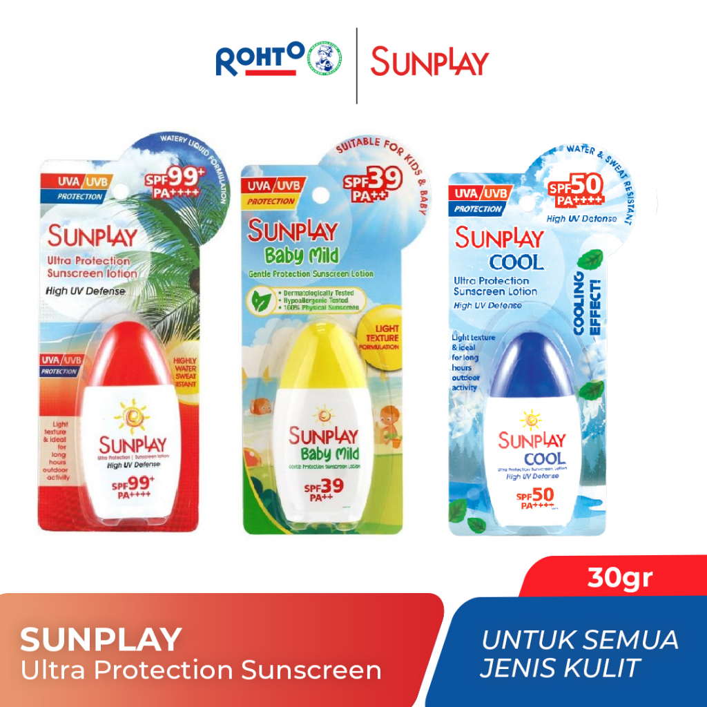 Jual SUNPLAY Ultra Protection Sunscreen Lotion SPF 50+ PA++++ 30g ...