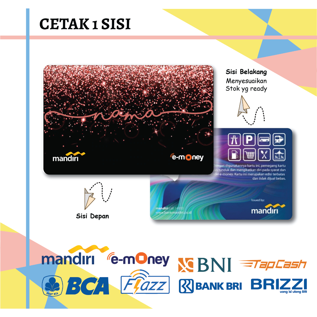 Jual KARTU EMONEY CUSTOM NAMA BLACKPINK E MONEY MANDIRI FLAZZ BCA GEN 2 ...