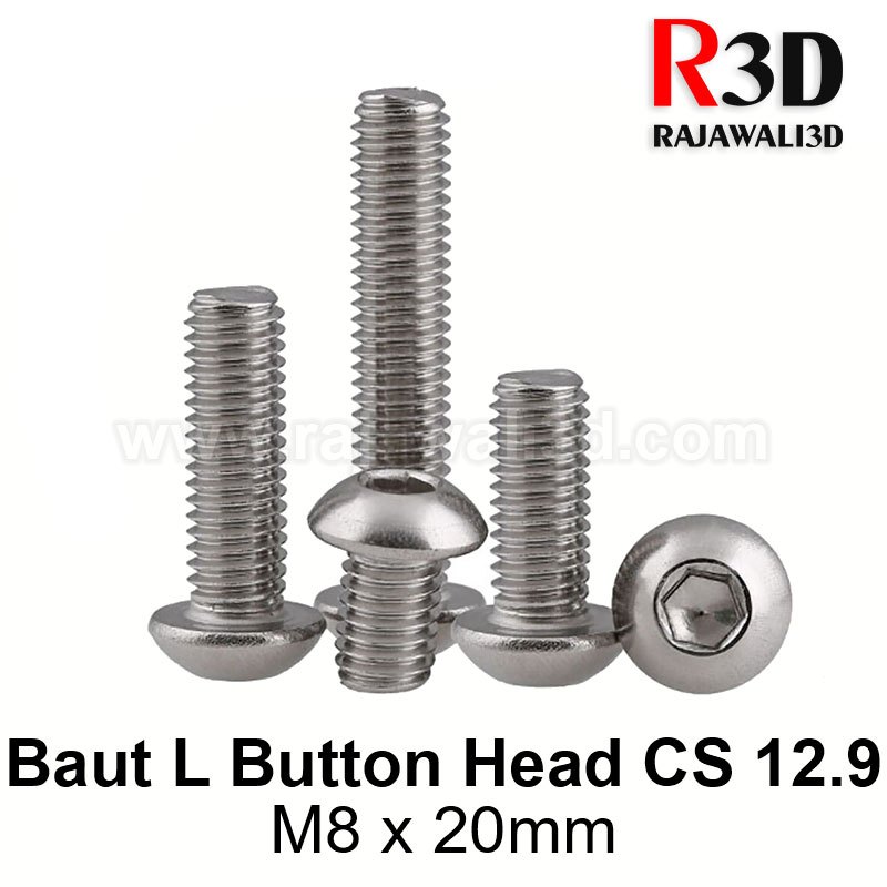 Jual Baut L Screw Button Head Cap Carbon Steel M8 x 20mm per pc ...