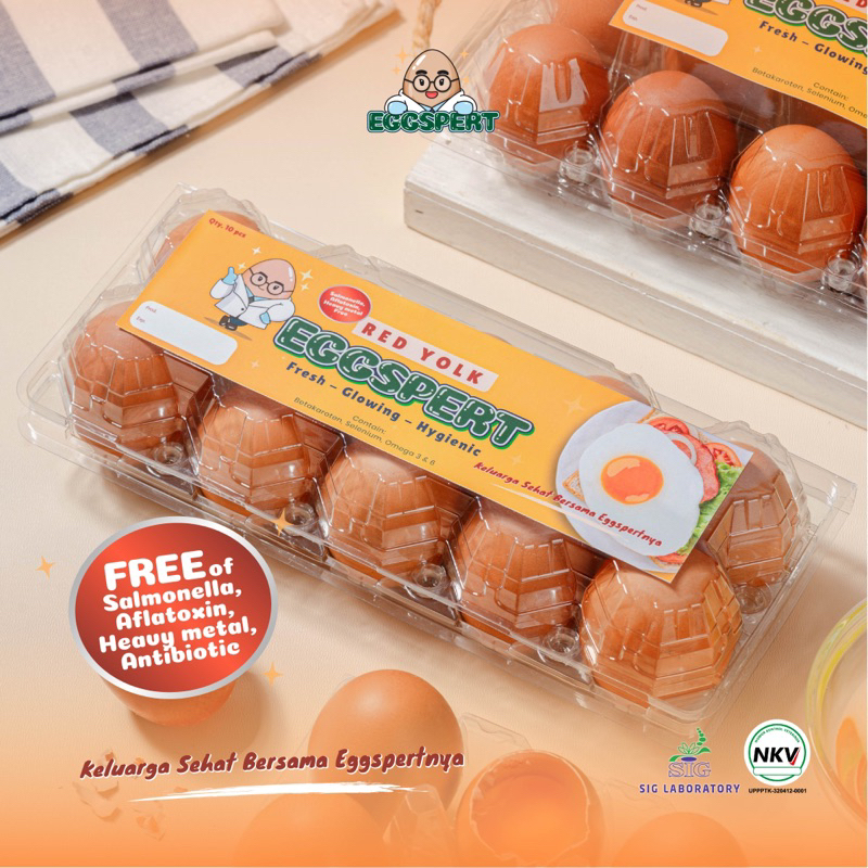Jual Eggspert Telur Ayam Red Yolk (Omega) Kemasan Isi 10pcs | Shopee ...