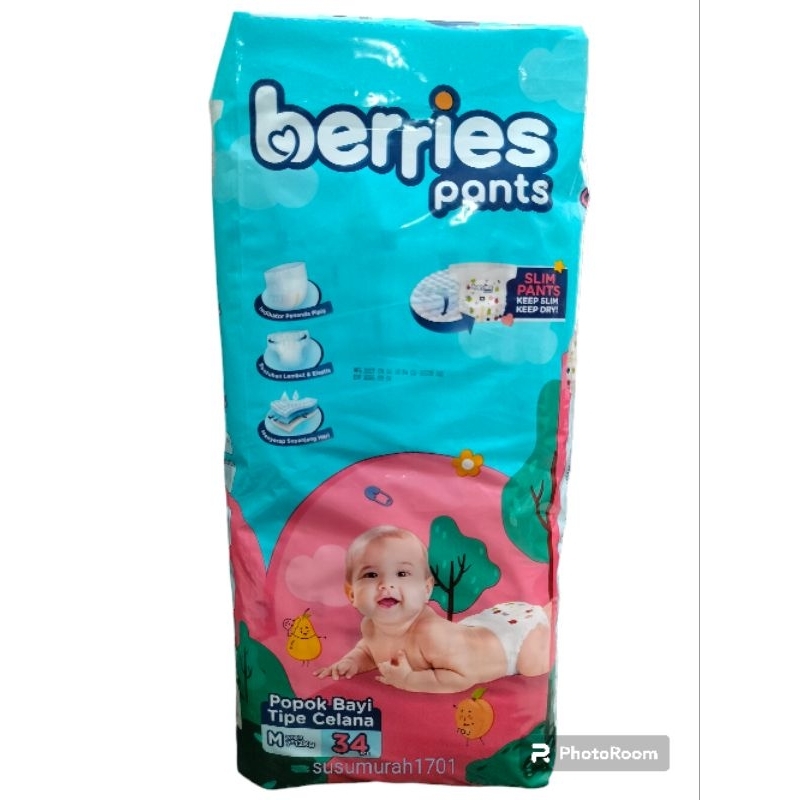 Jual BERRIES Popok Pants M.34 / L.30 / XL.26 | Shopee Indonesia