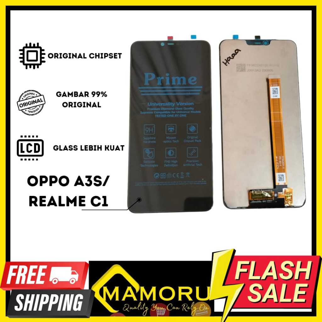 Jual LCD/KACA LCD/LAYAR LCD HP OPPO A3S/REALME C1 | Shopee Indonesia