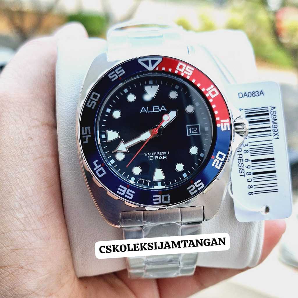 Jual JAM TANGAN PRIA ALBA AS9M99X1 AS9M99 LIST PEPSI DIAL BLACK ...
