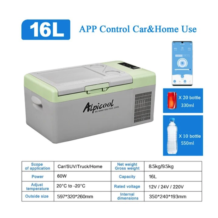 Jual kulkas mobil portable alpicool 16 liter camping adventure ac dc ...