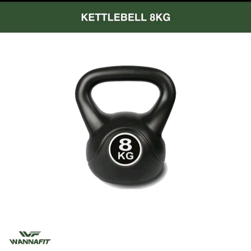 Jual WANNAFIT Kettlebell 8kg Weight lifting kettle bell barbel dumble ...