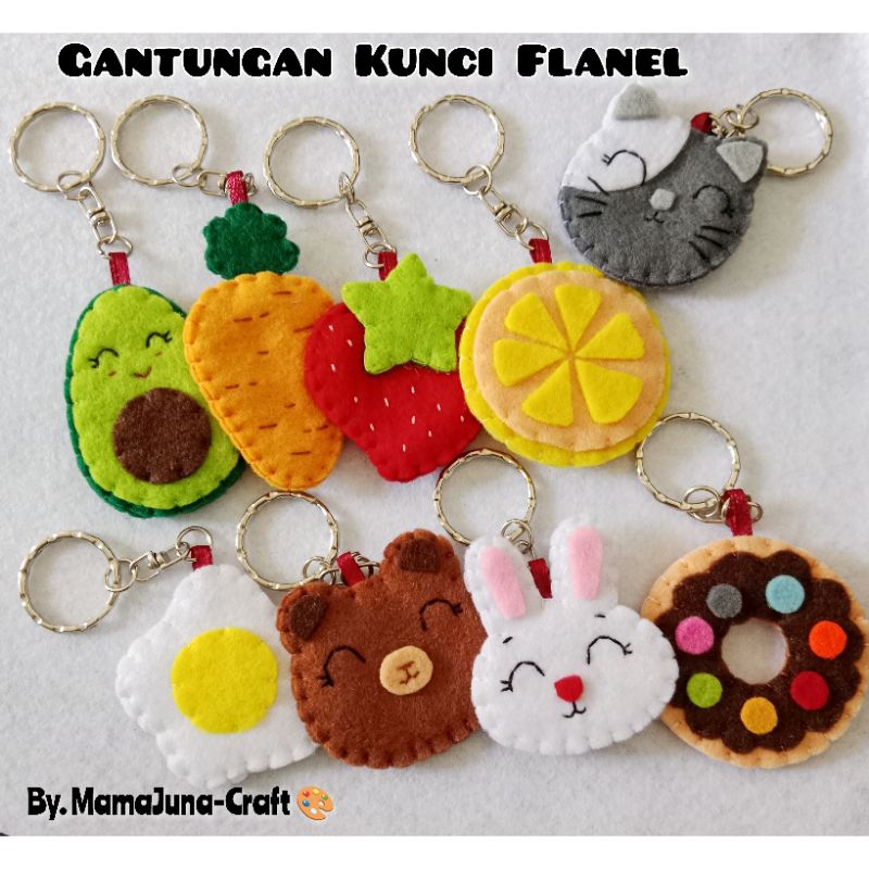 Jual Gantungan Kunci Lucu Kain Flanel | Shopee Indonesia