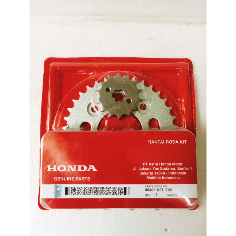 Jual Gear Set Paket (KTL) + Rantai Pull set Honda Supra fit new/Supra x 125/Karisma/Revo lama ...