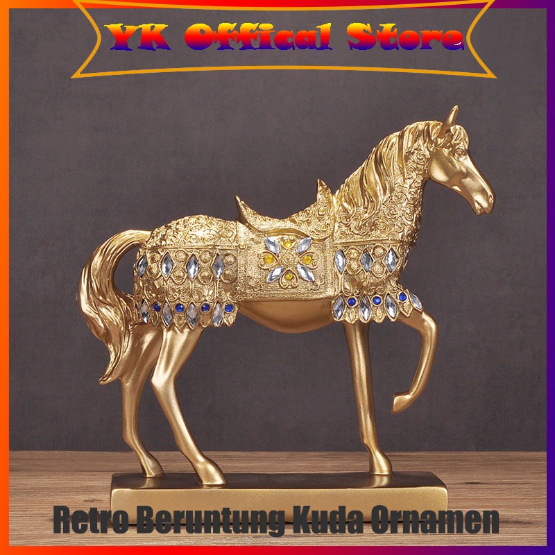 Jual Retro Beruntung Kuda Ornamen Perabot Kantor Kreatif Hadiah Anggur ...