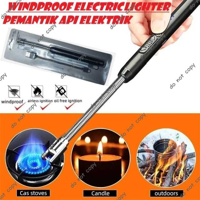 Jual Pemantik Pematik Korek Torch Api BBQ Elektrik 360 Windproof Pulse ...