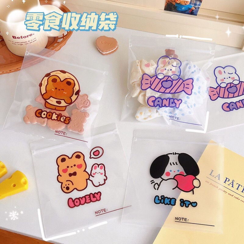 Jual Ziplock Mini Karakter Kartun Travel Pouch Transparant Lucu Tempat ...