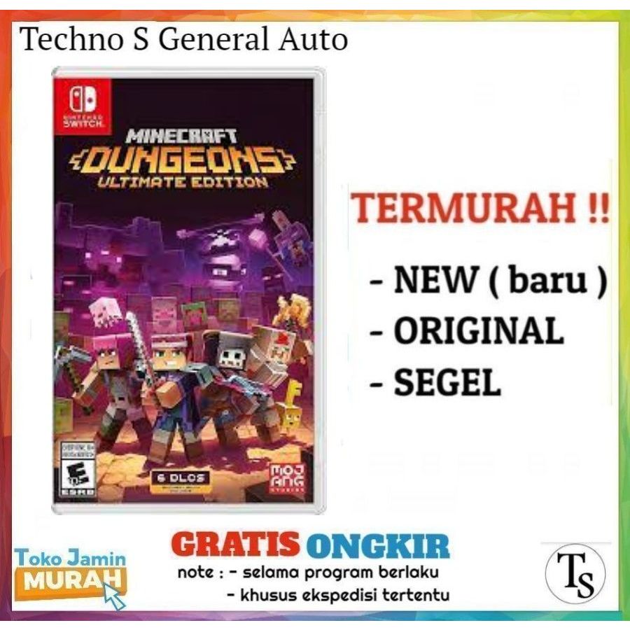 Jual Nintendo Switch Minecraft Dungeons Ultimate Edition Original Baru ...