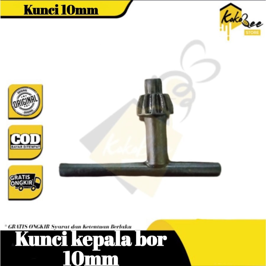 Jual Kunci kepala bor varian 10mm 13mm - Key 10mm for chuck - Kunci ...