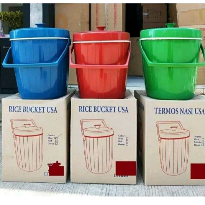 Jual rice bucket USA 30 liter/termos nasi ukuran 30 liter | Shopee ...