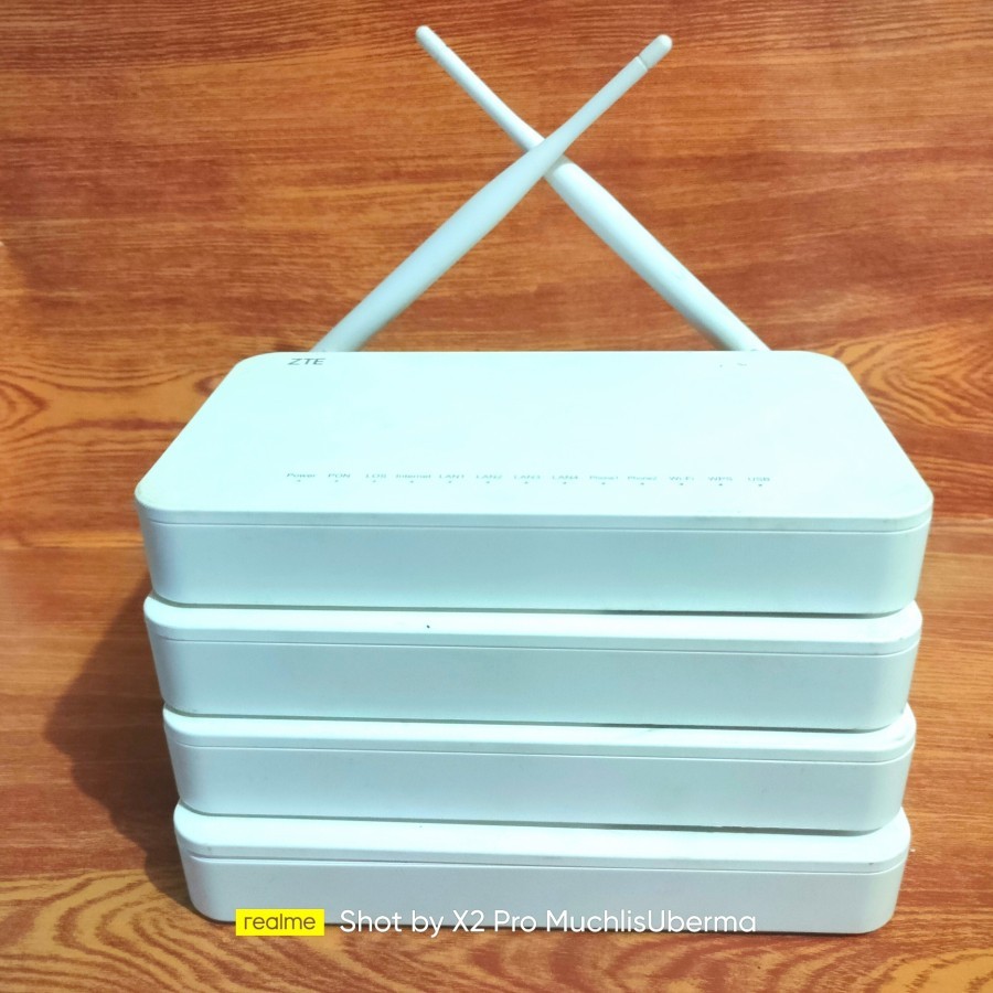 Jual router ZTE F609 V3 + adaptor ONT wireless modem Access Point seken ...
